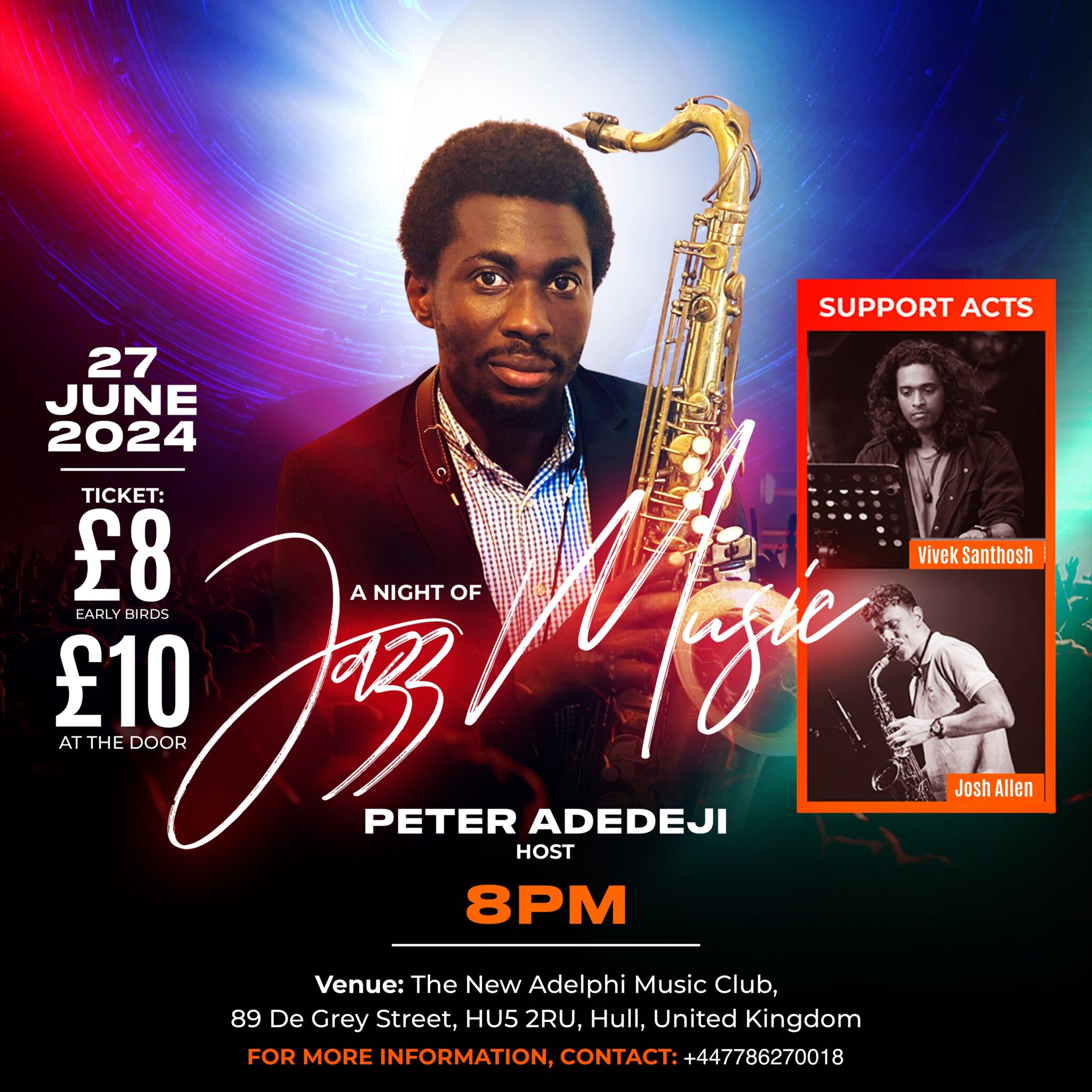 A NIGHT OF JAZZ MUSIC Peter Adedeji + Vivek Santhosh + Josh Allen – The ...