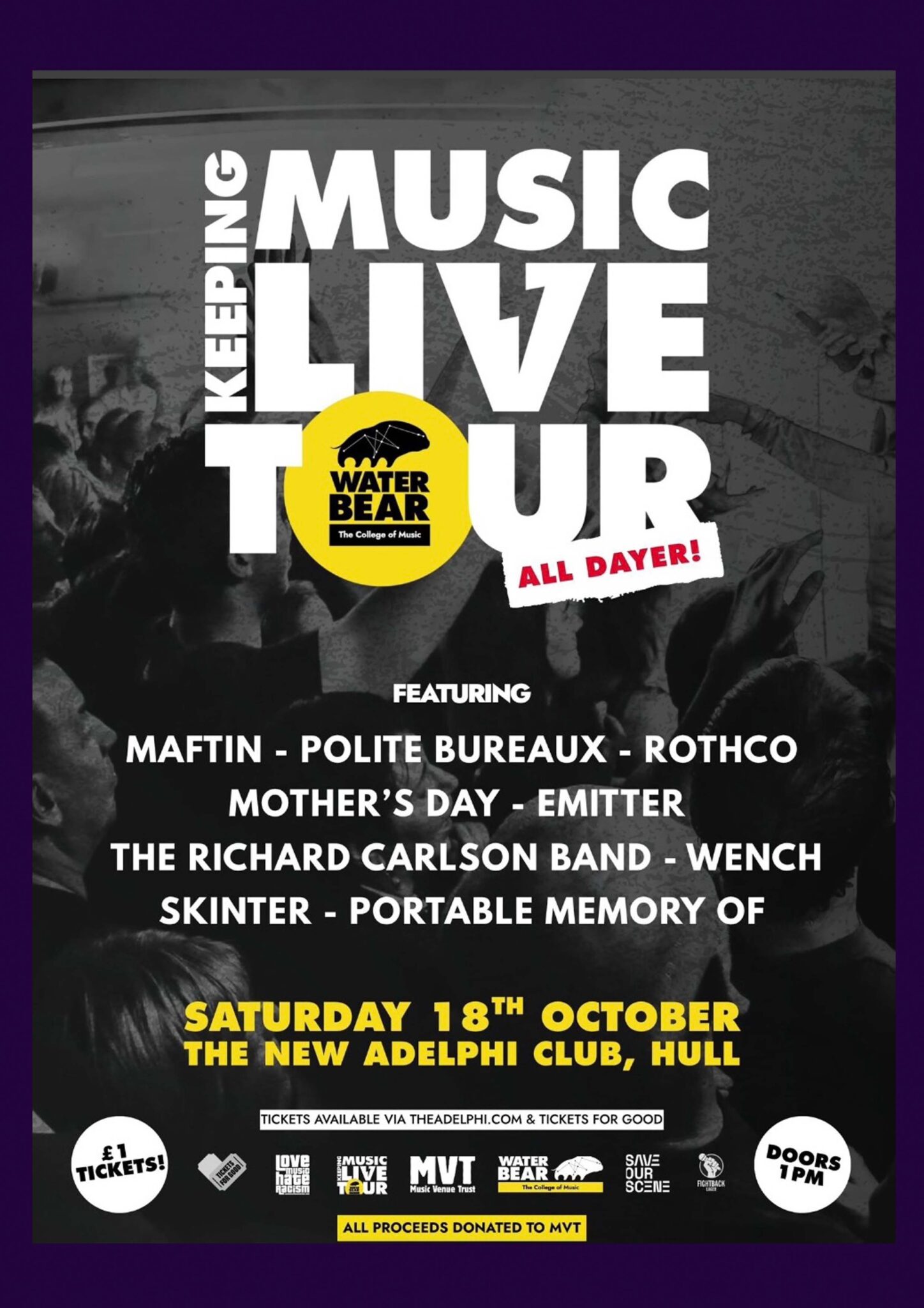 WaterBear All-Dayer – The Adelphi Club in Hull